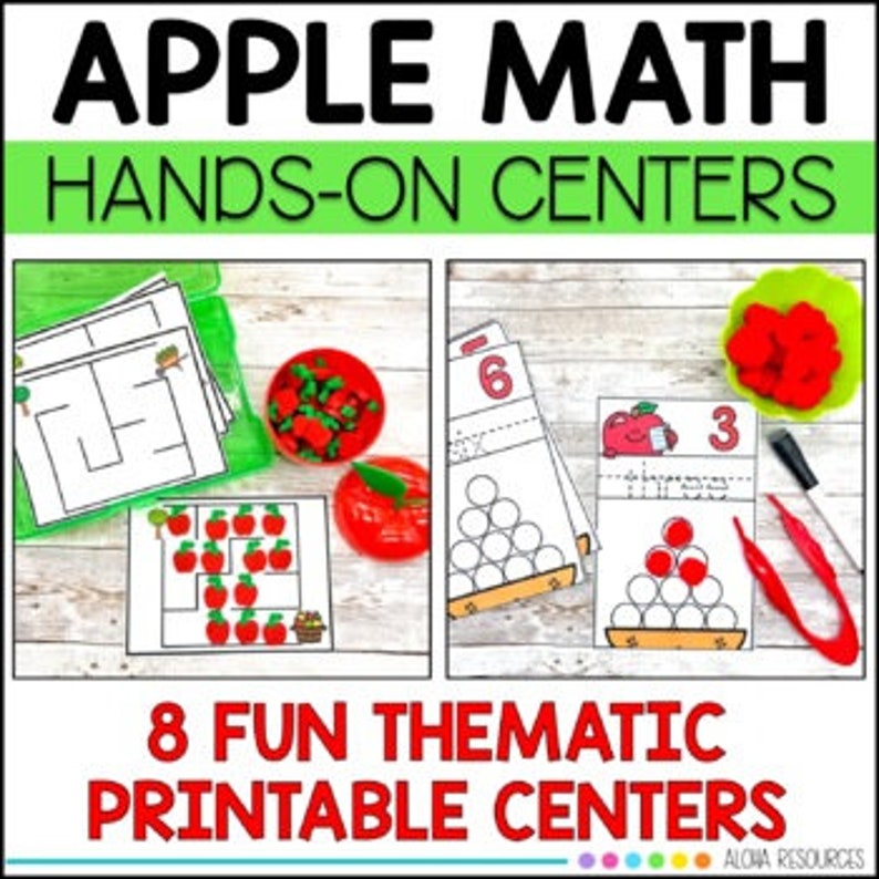 APPLE Math Hands on Centers and Activities for Prekindergarten and ...