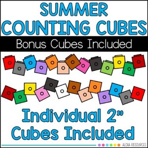 Summer Counting Cube Clipart - Etsy