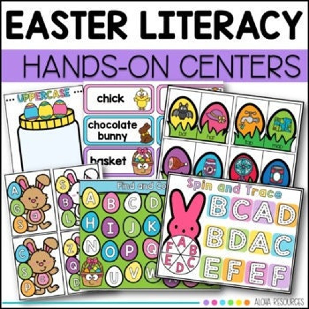 EASTER Literacy Hands on Centers and Activities for Prek and ...
