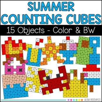 Summer Counting Cube Clipart - Etsy