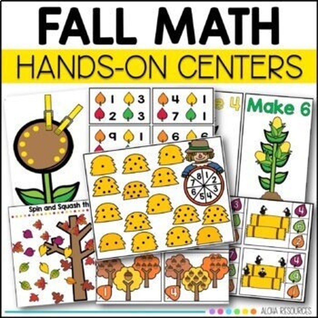 FALL Fine Motor Math Hands on Centers and Activities for Prek and K - Etsy