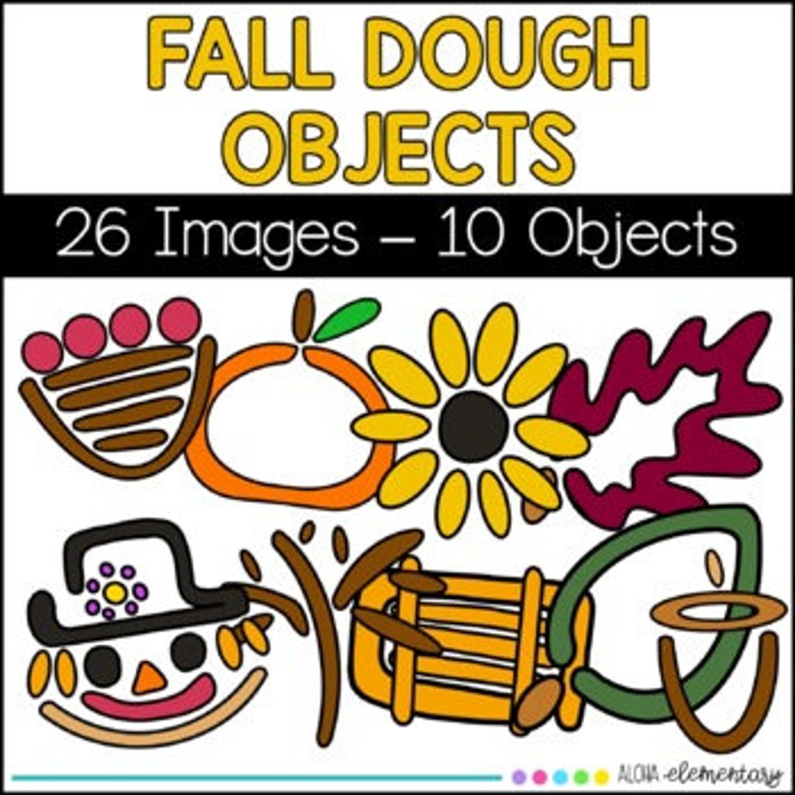 Fall Objects Dough Clipart - Etsy