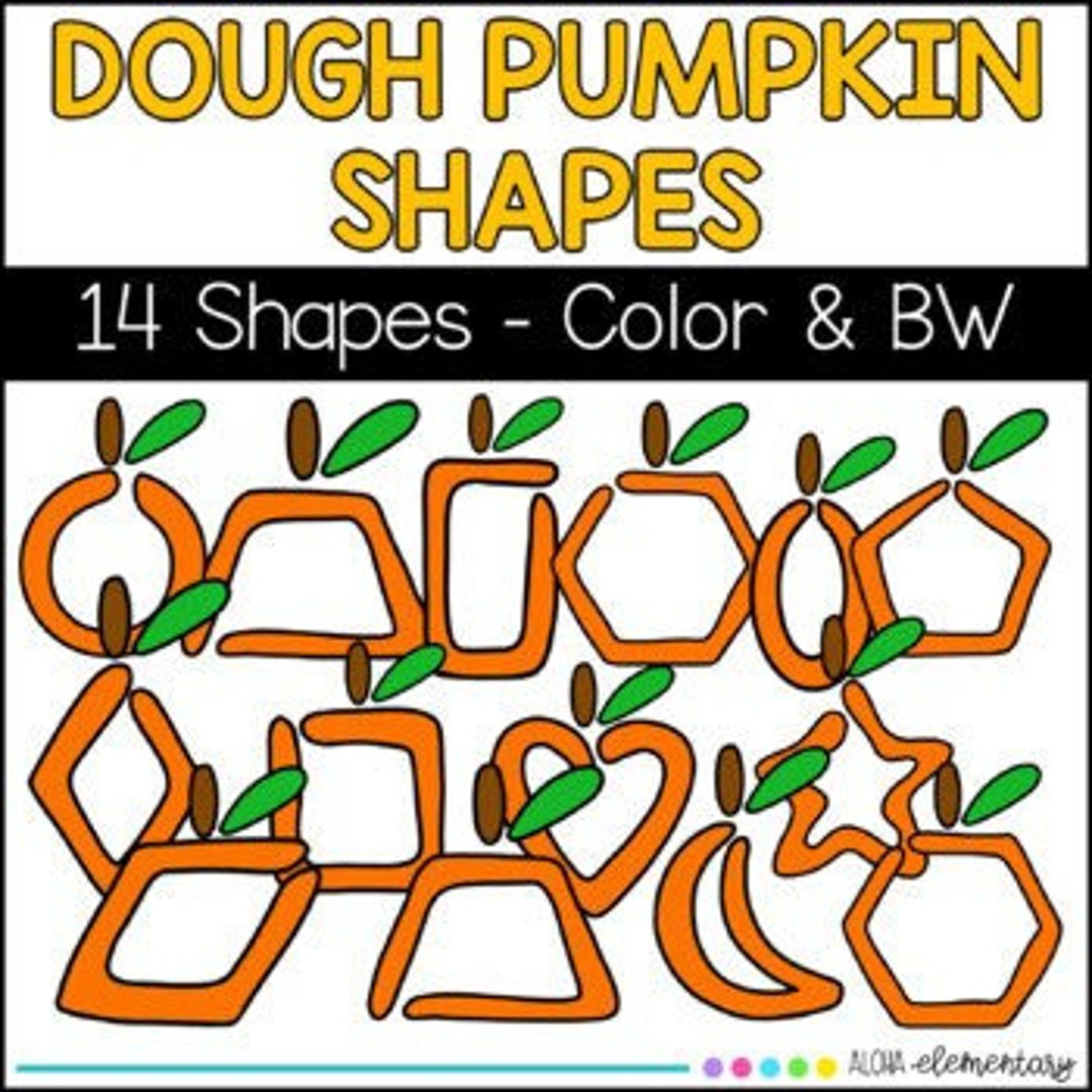 Pumpkin 2D Dough Shapes Clipart - Etsy