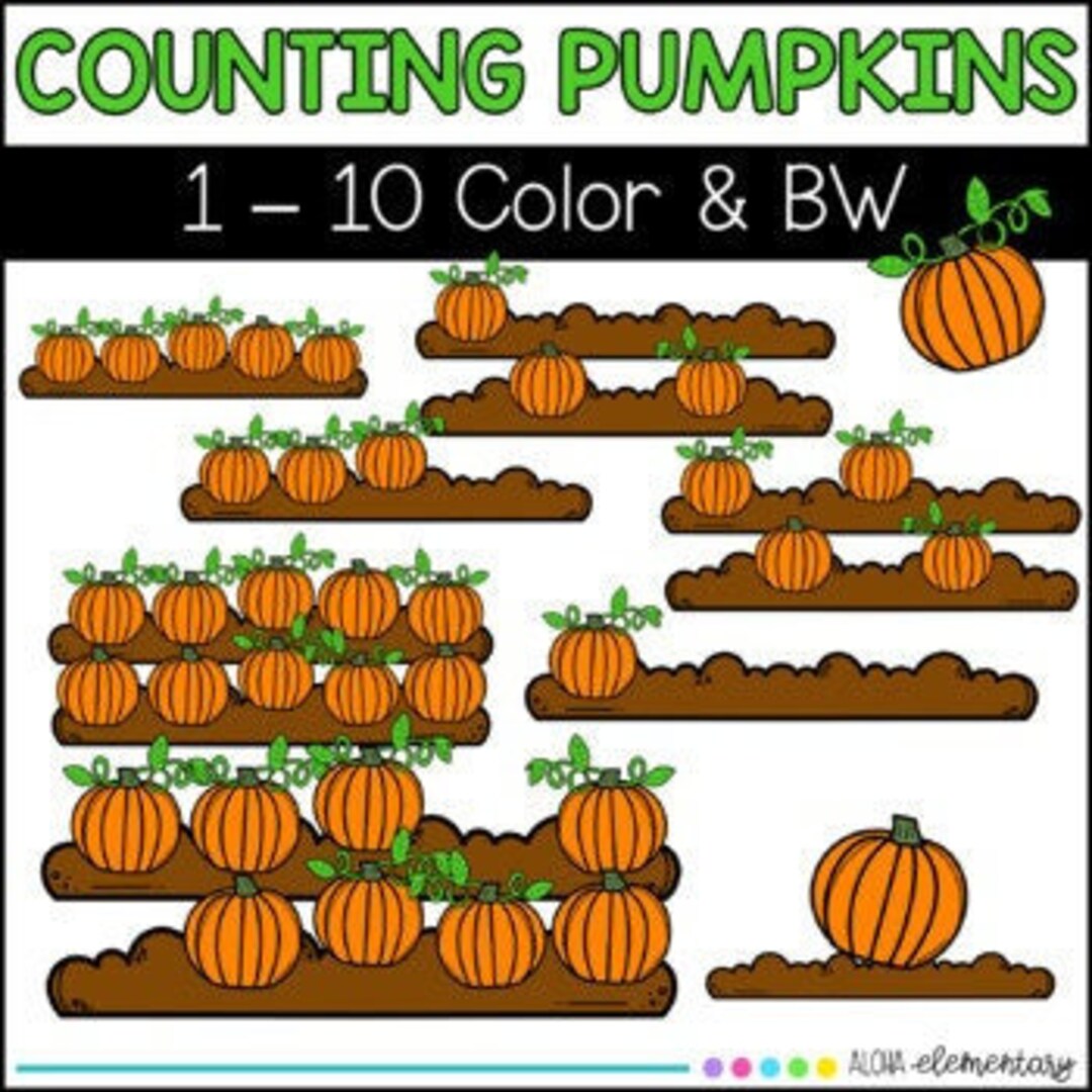 Counting Pumpkins Clipart - Etsy