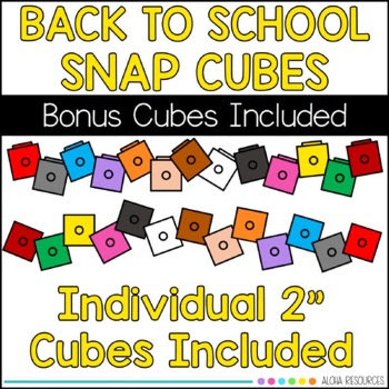 Back to School Counting Cube Clipart - Etsy