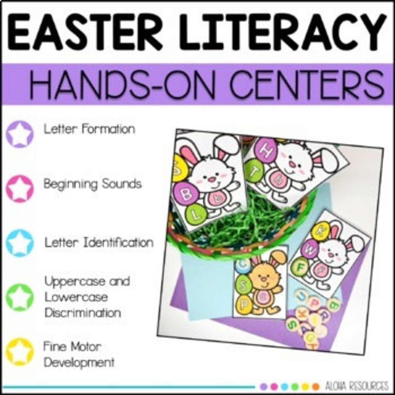 EASTER Literacy Hands on Centers and Activities for Prek and ...
