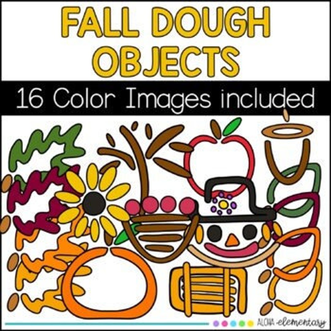 Fall Objects Dough Clipart - Etsy