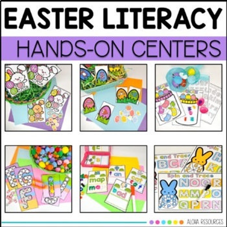 EASTER Literacy Hands on Centers and Activities for Prek and ...
