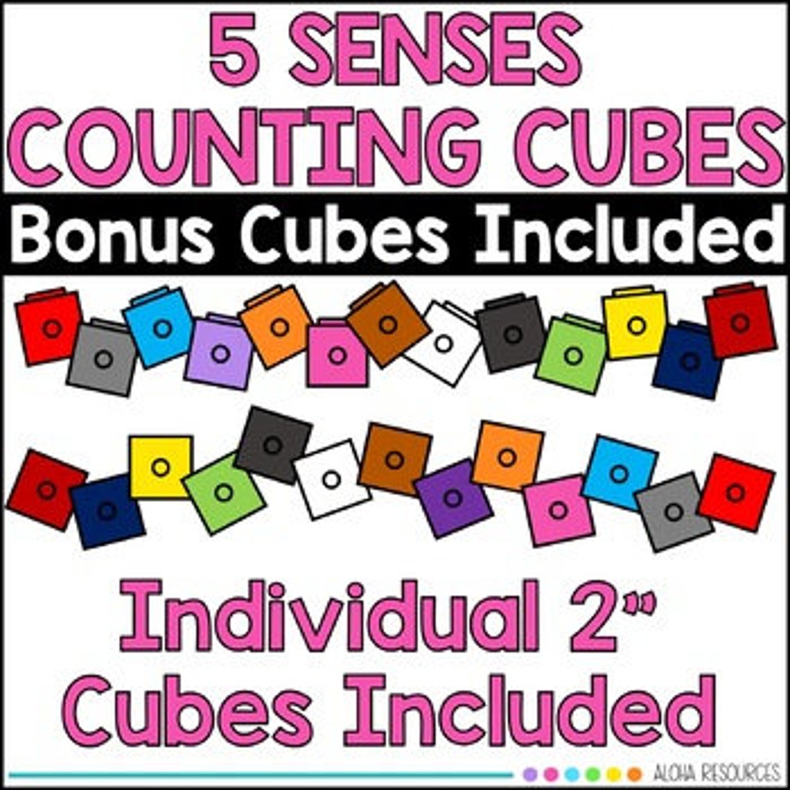 5 Senses Counting Cube Clipart for Fine Motor - Etsy