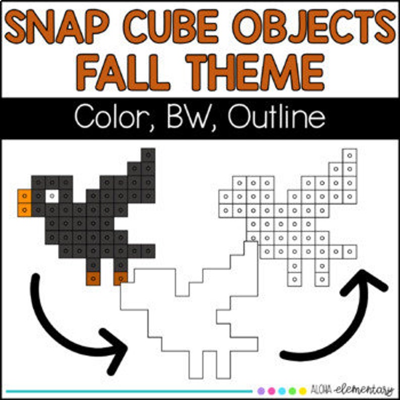Fall Counting Cube Clipart - Etsy