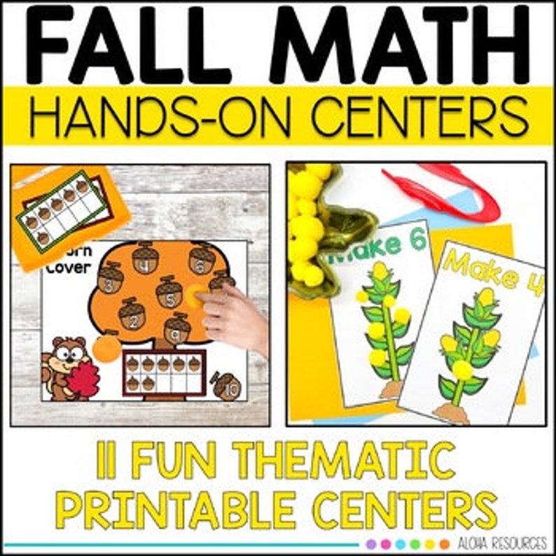 FALL Fine Motor Math Hands on Centers and Activities for Prek and K - Etsy
