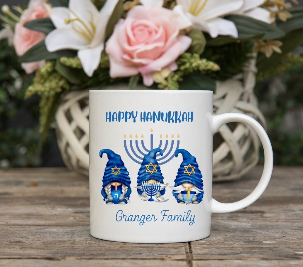Happy Hanukkah Mug Personalized Hanukkah Hot Chocolate Mug Hanukkah ...