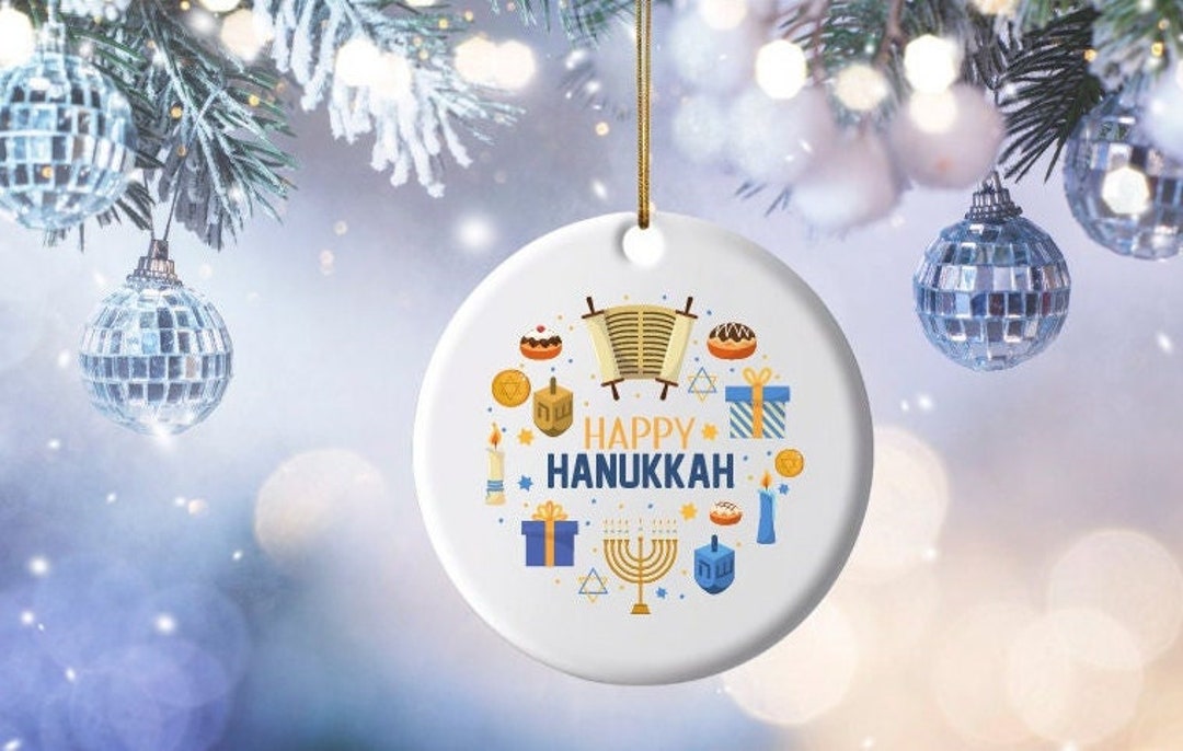 Menorah Christmas Ornament. Hanukkah Bush Ornament Hanukkah Tree ...