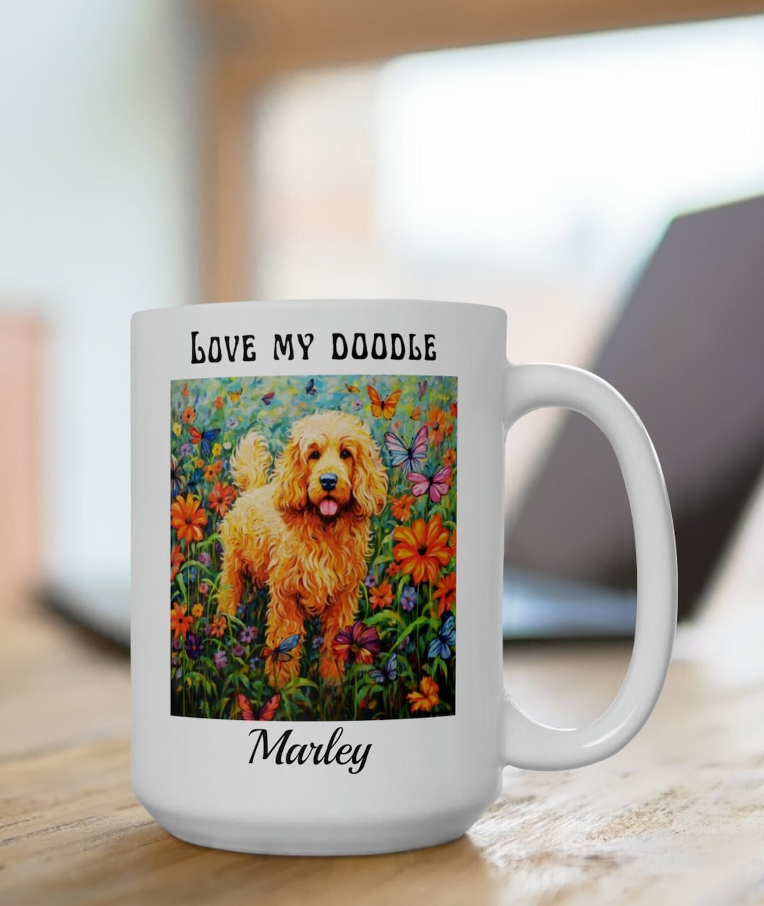 Dog Mug Goldendoodle Mug Labradoodle Coffee Mug Gift for Mom Love My ...