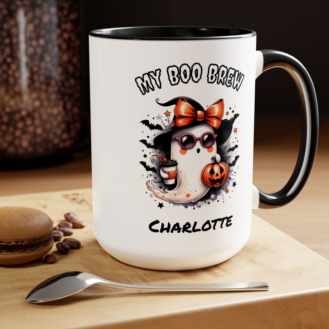 Halloween Ghost Coffee Mug, Cute Ghost Mug, Womens Halloween Mug, Cute ...