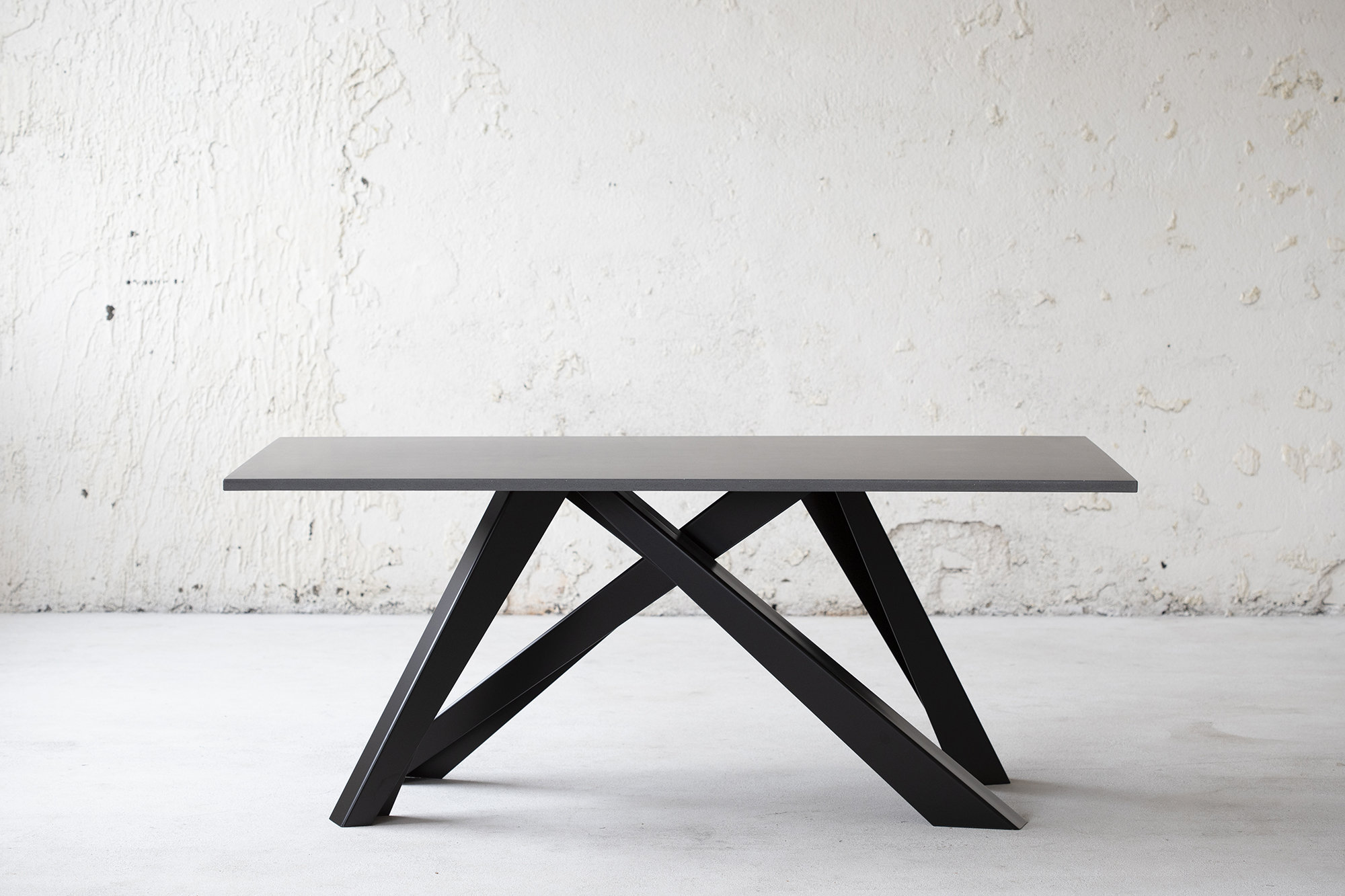 Large Concrete Dining Table Concrete Table Top Steel Base - Etsy