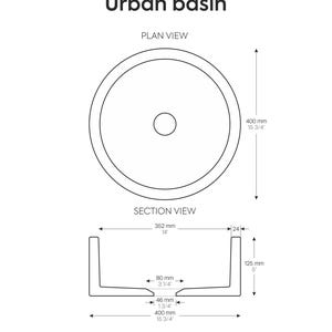 Round Concrete Sink | Wash Basin | Sizes: D40cm D36cm D32cm D25cm ...