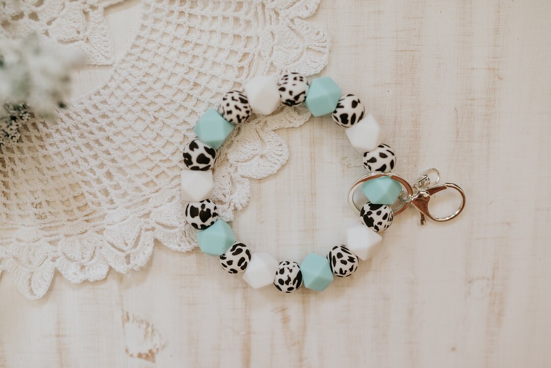 Personalized Cute Cow Keychain for Women, Hands Free Keychain for Car ...