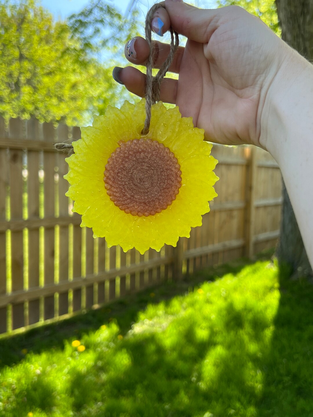 Sunflower Car Freshie, Floral Scented Car Freshie, Sunflower ...