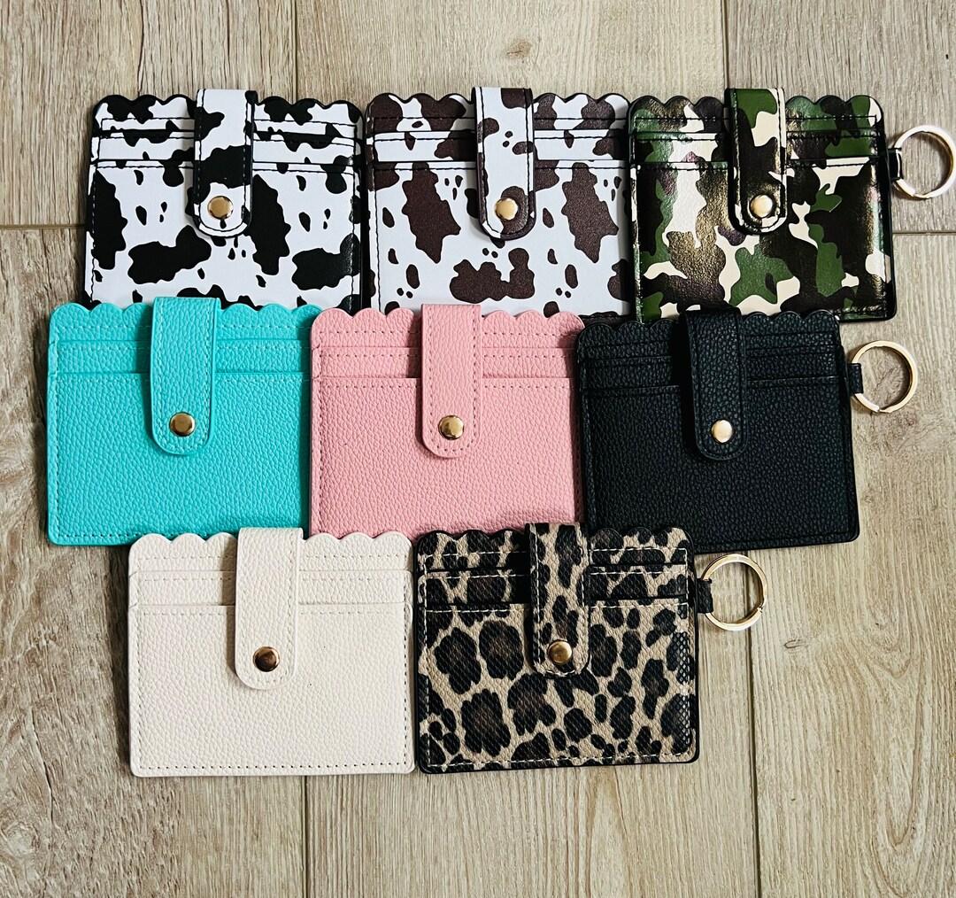 Cow Print Wallet and Keychain, Wallet Keychain for Women, Keychain ...