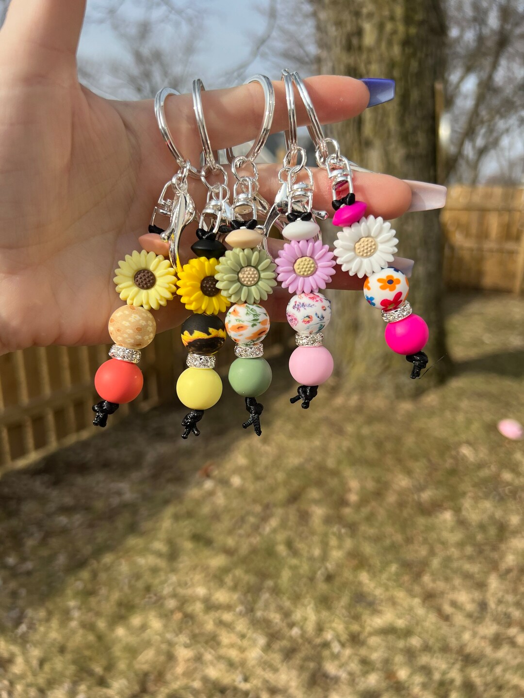 Mini Sunflower Key Chains, Sunflower Keychains, Sunflower Accessories ...