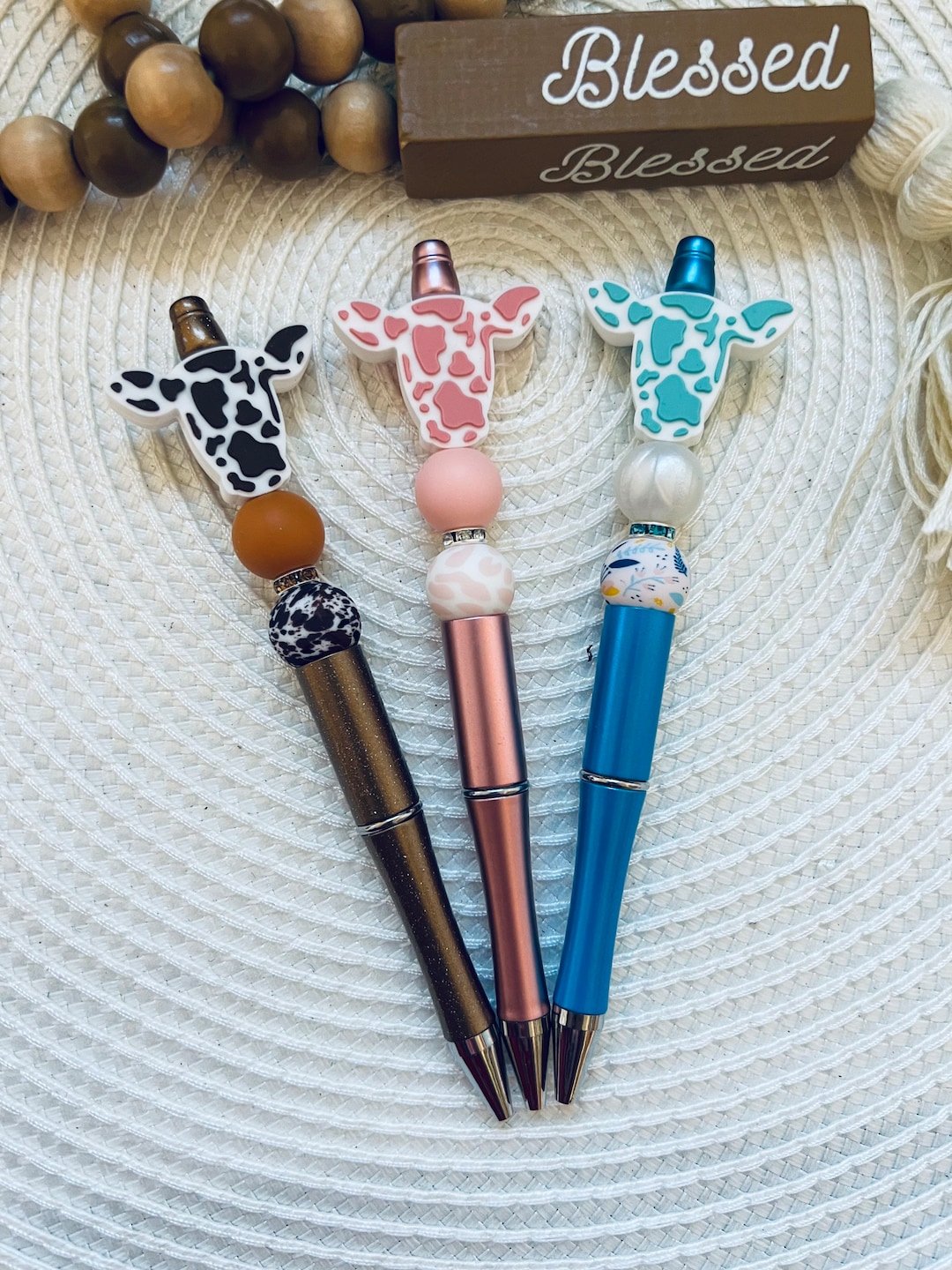Pink Cow Pens for Women, Cute Cow Gifts for Cow Lovers, Strawberry Cow ...