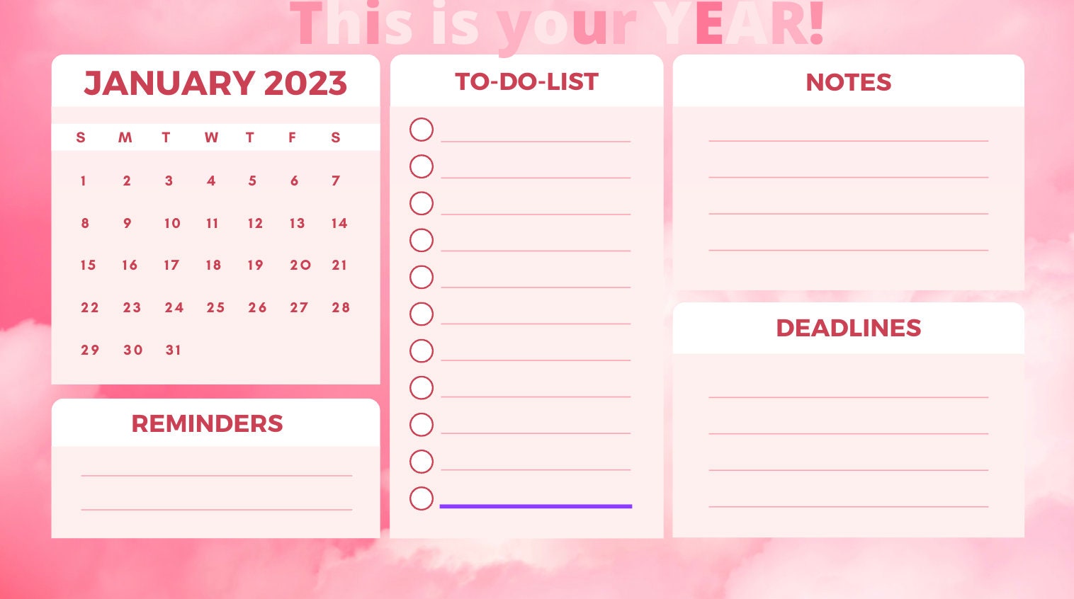 2023 Inspo Digital Calendar - Etsy