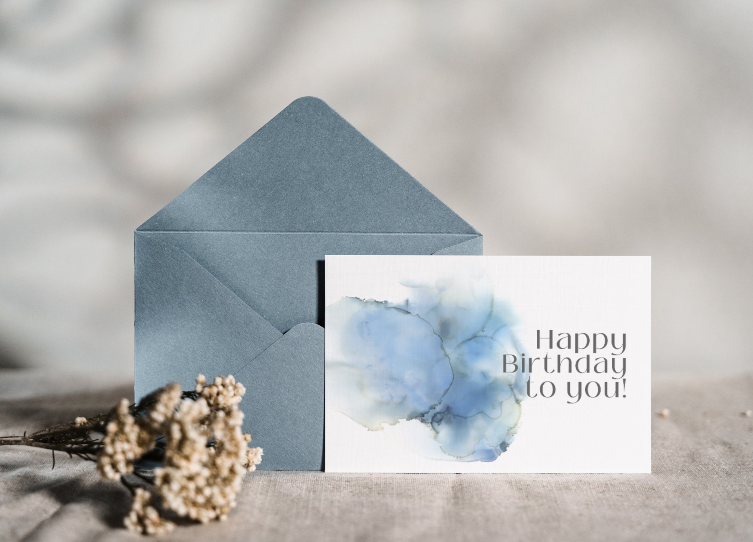 Printable Birthday Card | Digital Download | Happy Birthday | HBD Blue ...