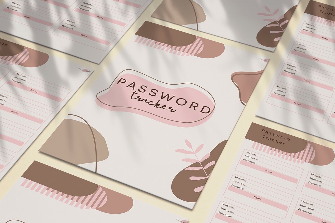 Password Tracker Printable Habit Tracker Digital Download - Etsy