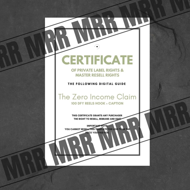 Done-for-you Hooks & Captions: Zero Income Claim Guide With Master ...