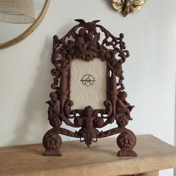 Antique Cast Iron Picture Frame - Etsy UK