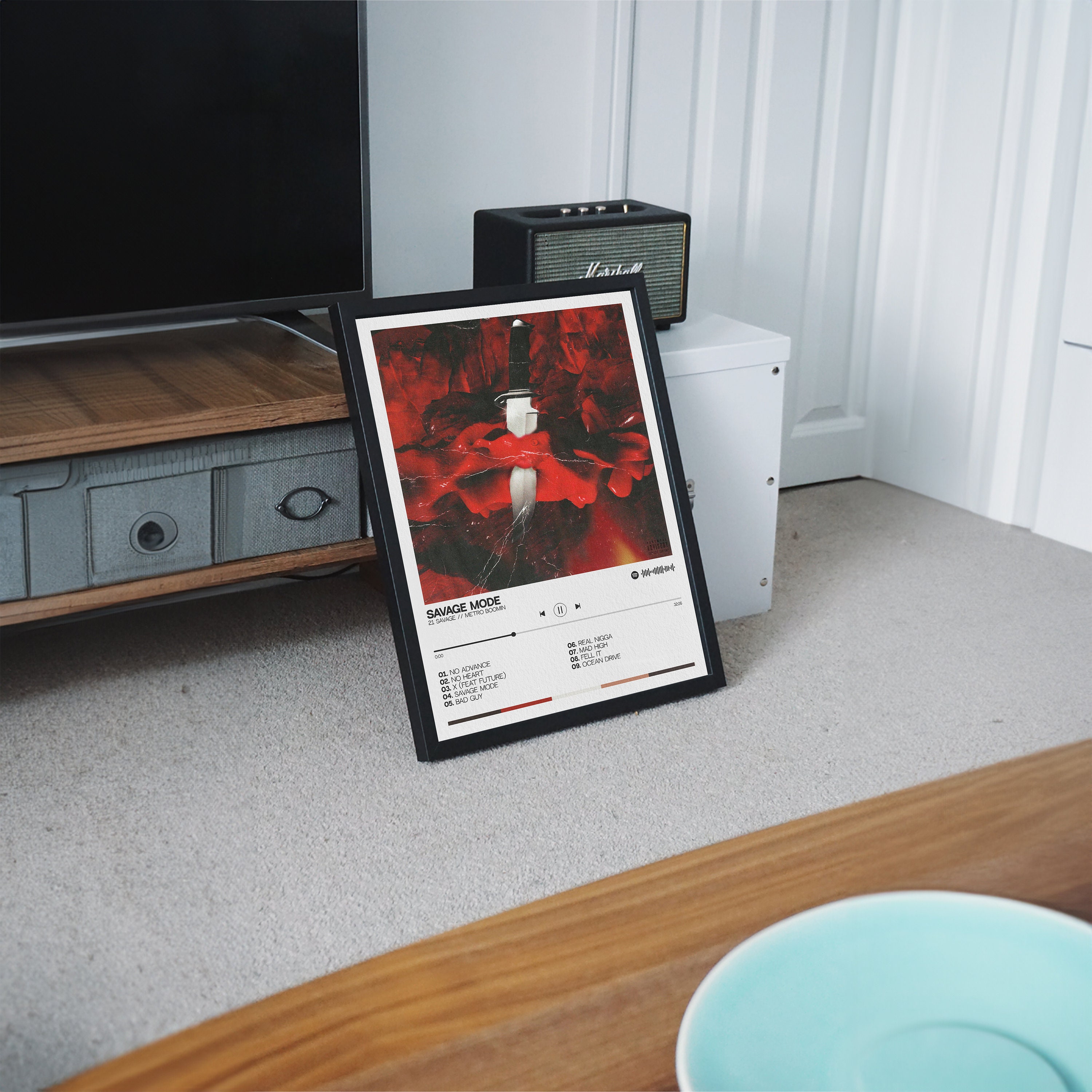 21 Savage Wall Art Set, Printable Wall Art, 21 Savage Minimal Home ...