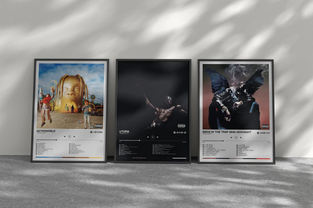 Travis Scott Wall Art Set, Printable Wall Art, Travis Scott Minimal ...