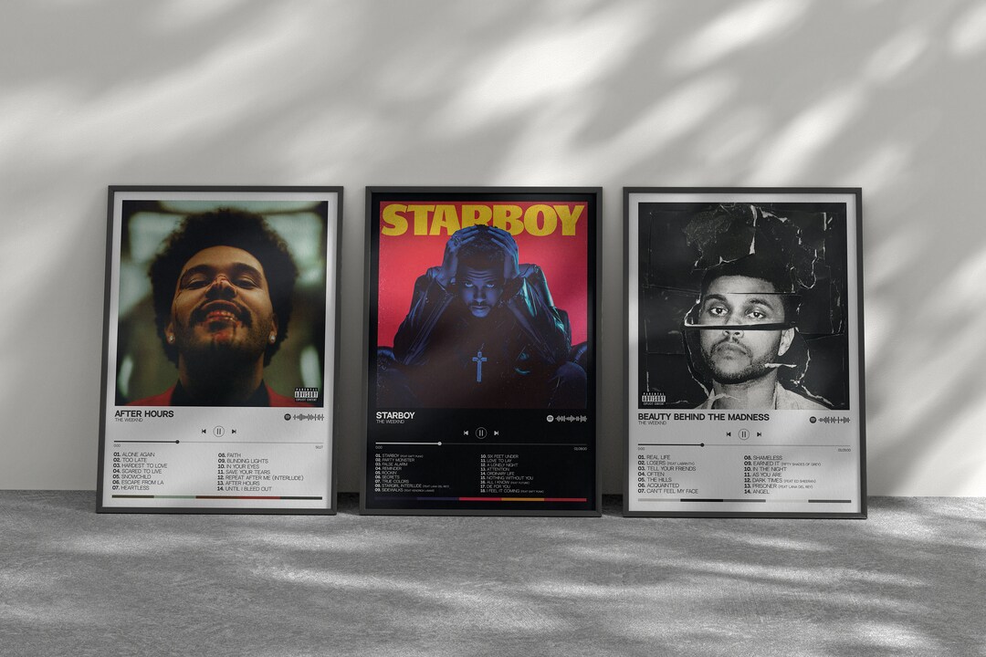 The Weeknd Wall Art Set, Printable Wall Art, the Weeknd Minimal Home ...