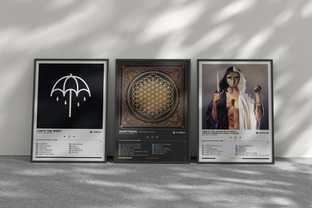 Bring Me the Horizon Wall Art Set, Printable Wall Art, BMTH Minimal ...
