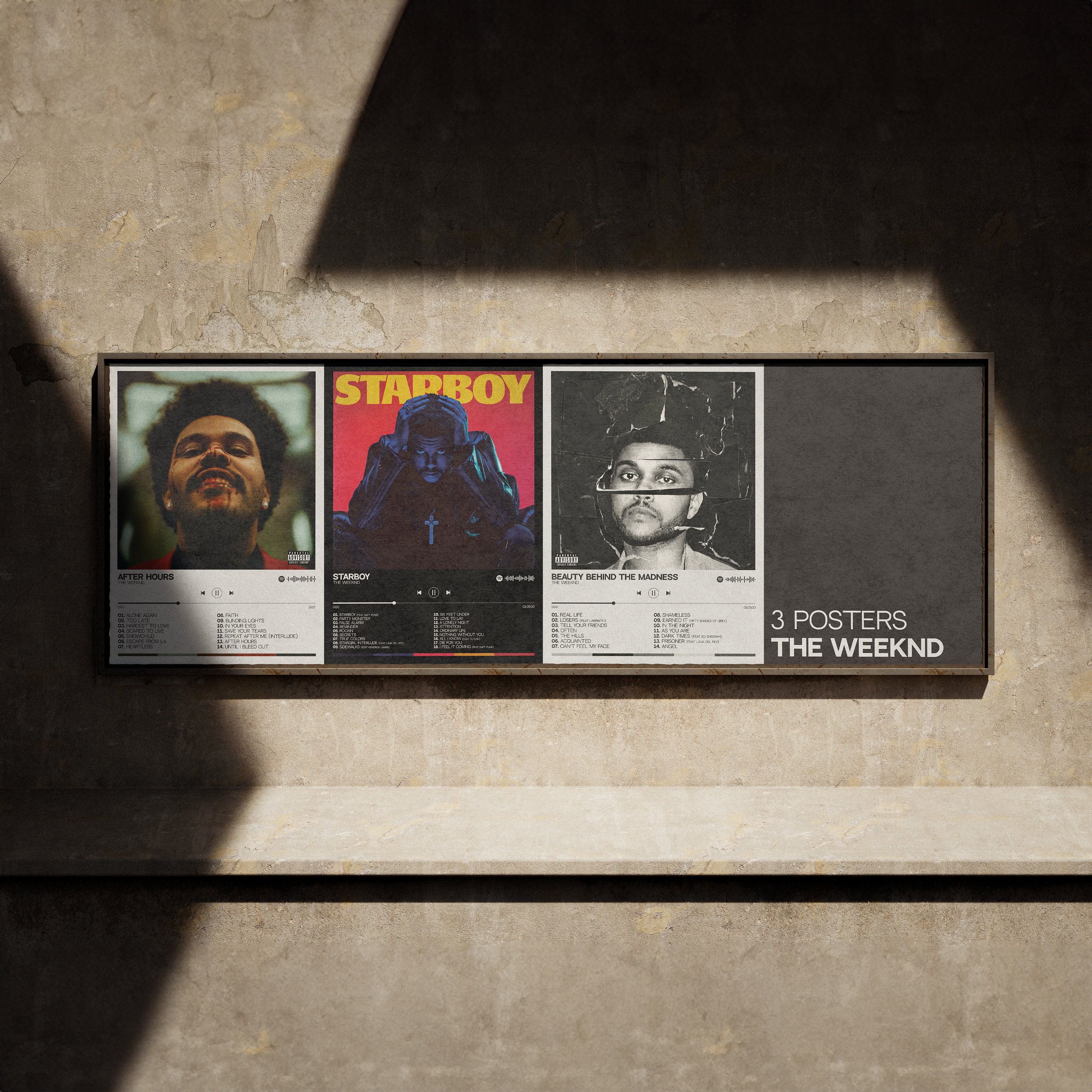 The Weeknd Wall Art Set, Printable Wall Art, the Weeknd Minimal Home ...