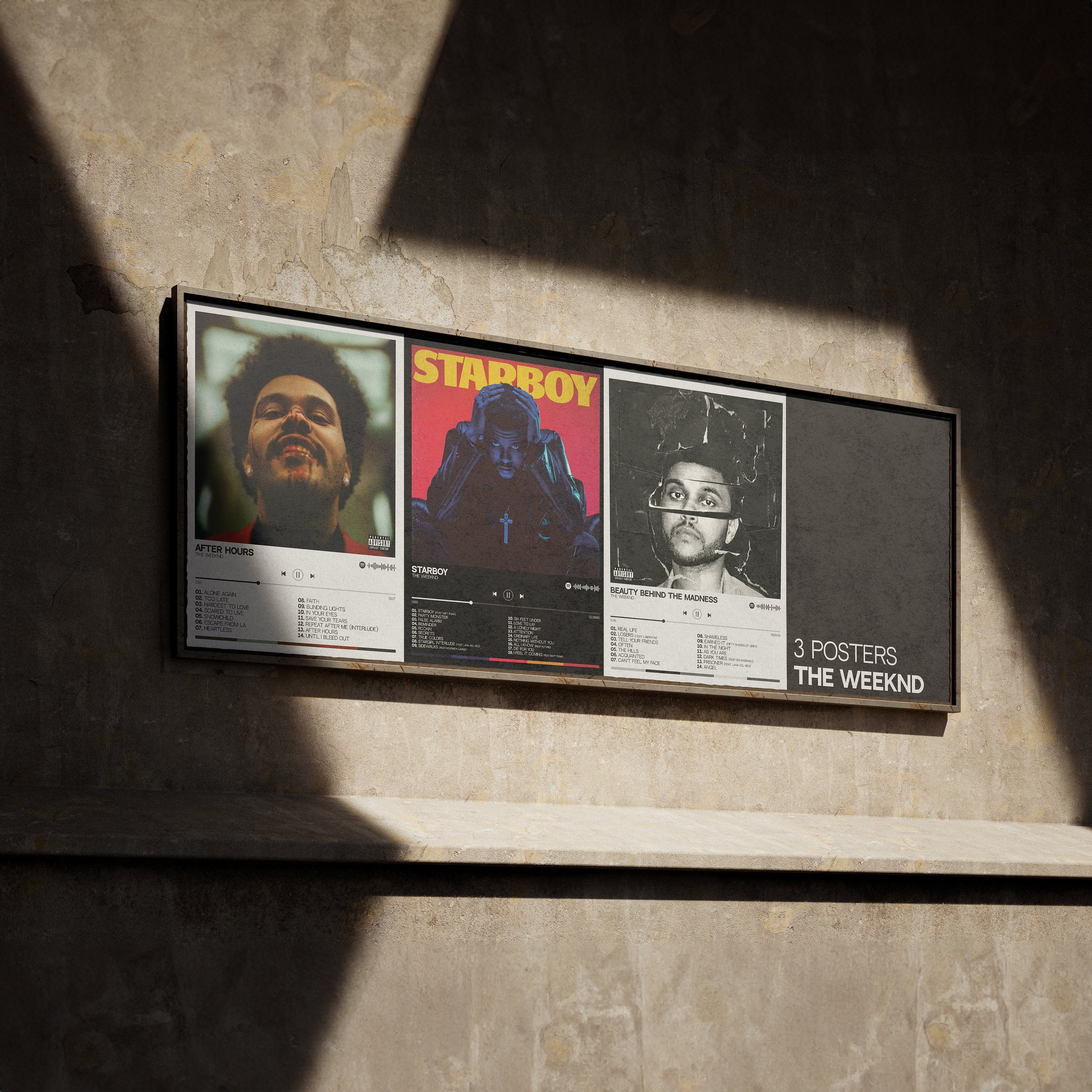 The Weeknd Wall Art Set, Printable Wall Art, the Weeknd Minimal Home ...