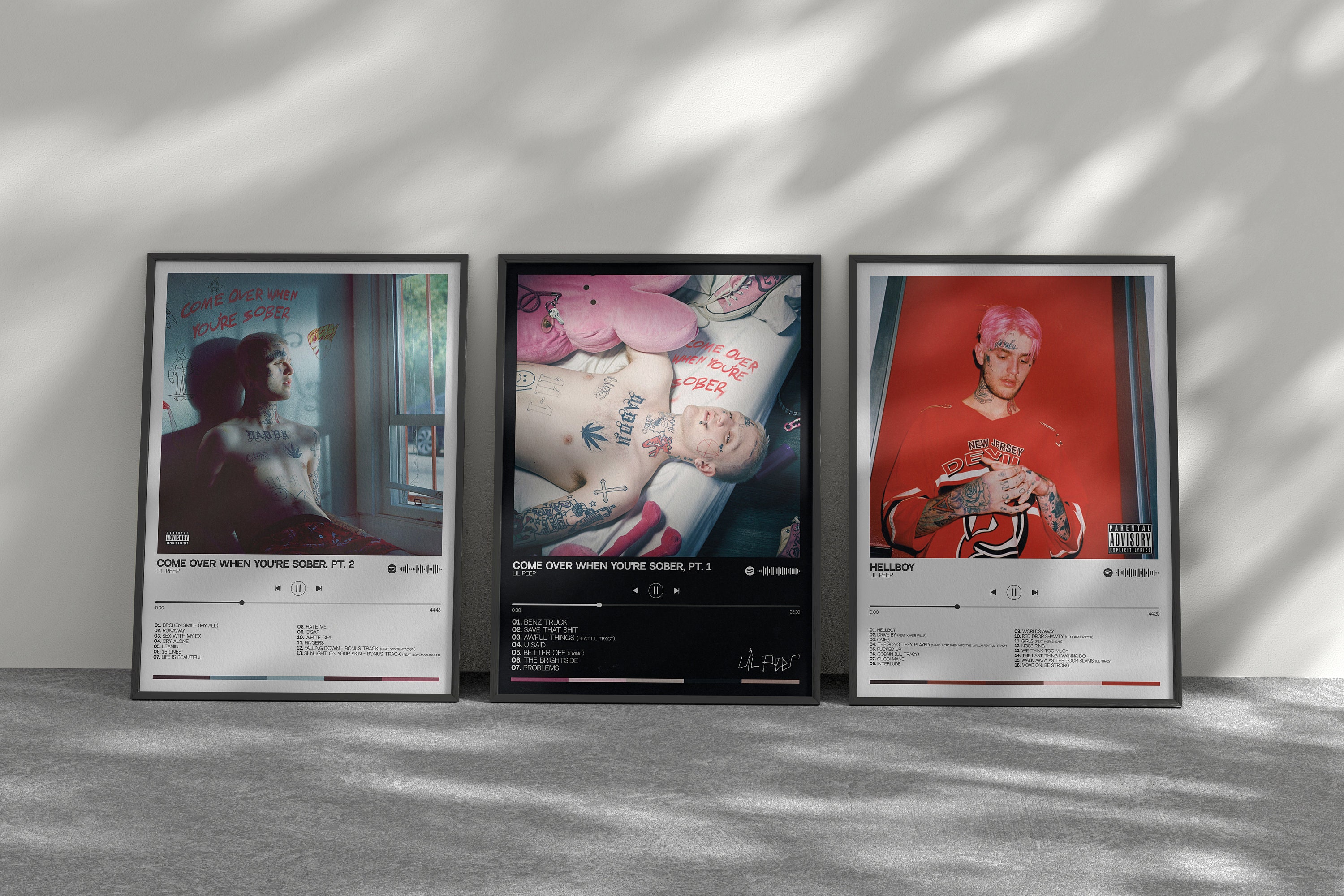 Lil Peep Wall Art Set Printable Wall Art Lil Peep Minimal Home Decor Digital Prints Room