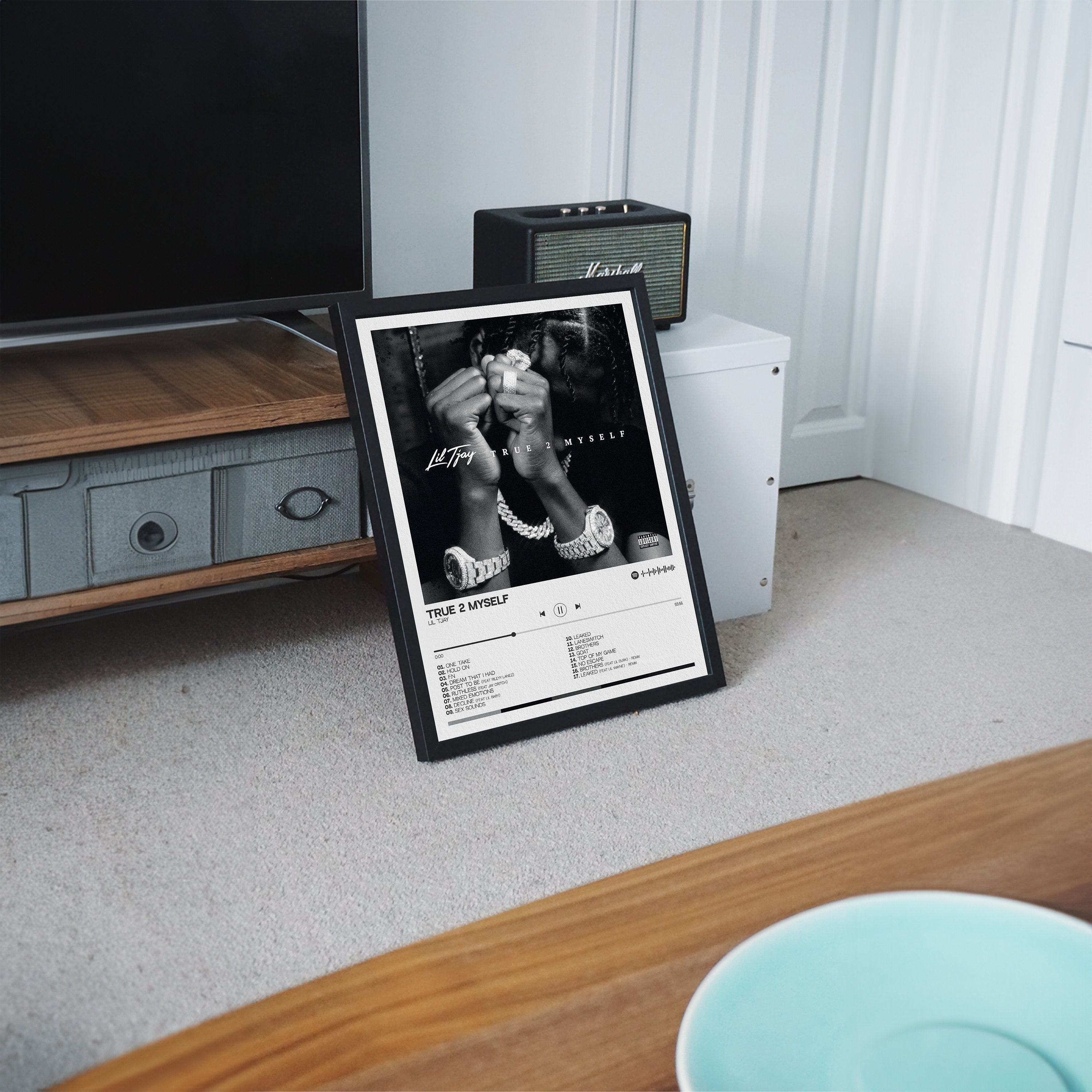 Lil Tjay Wall Art Set, Printable Wall Art, Lil Tjay Minimal Home Decor ...