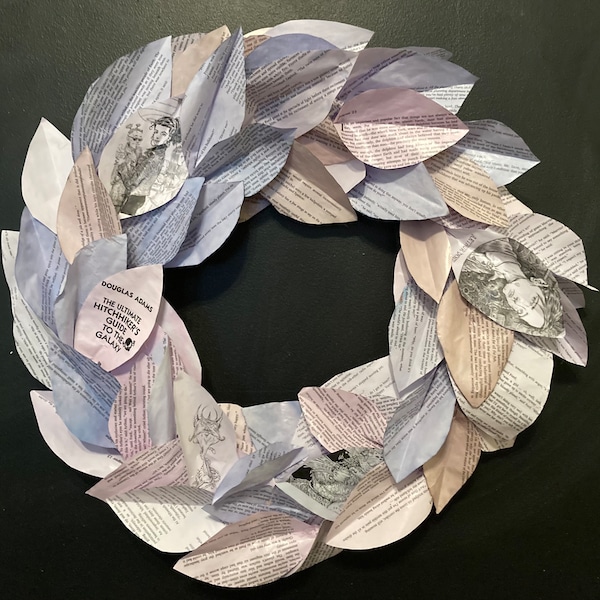 Book Page Wreath - Etsy