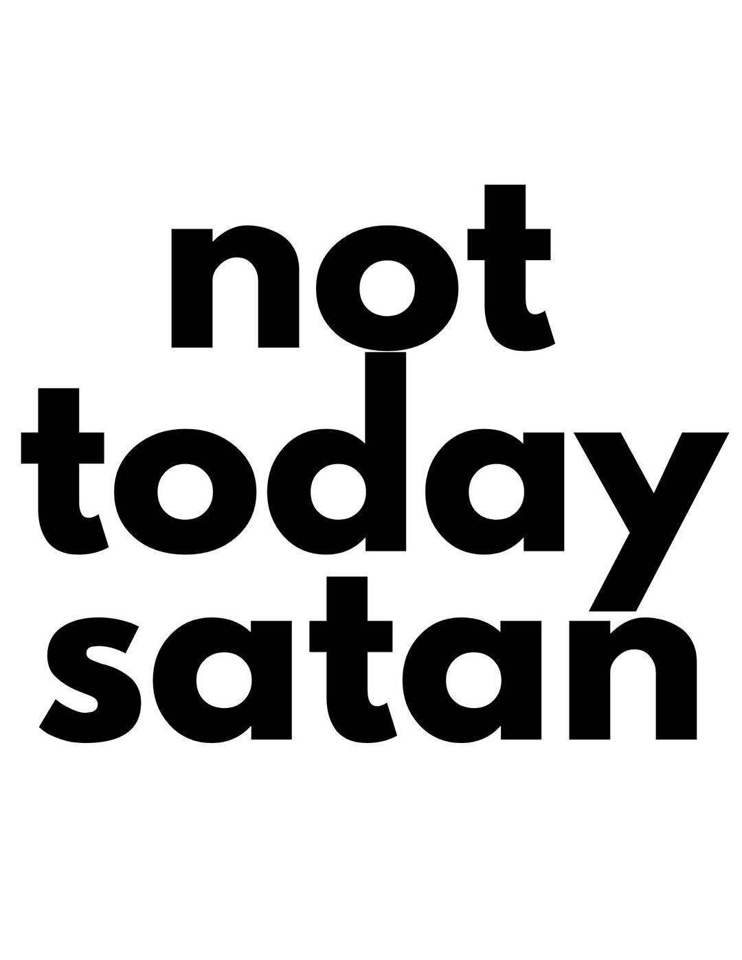 NOT TODAY SATAN Png - Etsy