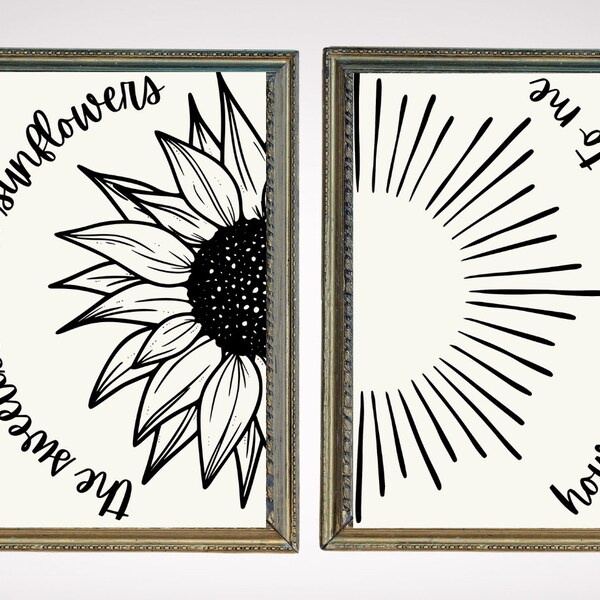 Sweetest of the Sunflowers How Youre the Sun to Me Wall - Etsy