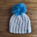 Toddler/little Kid Teal Puff Beanie - Etsy