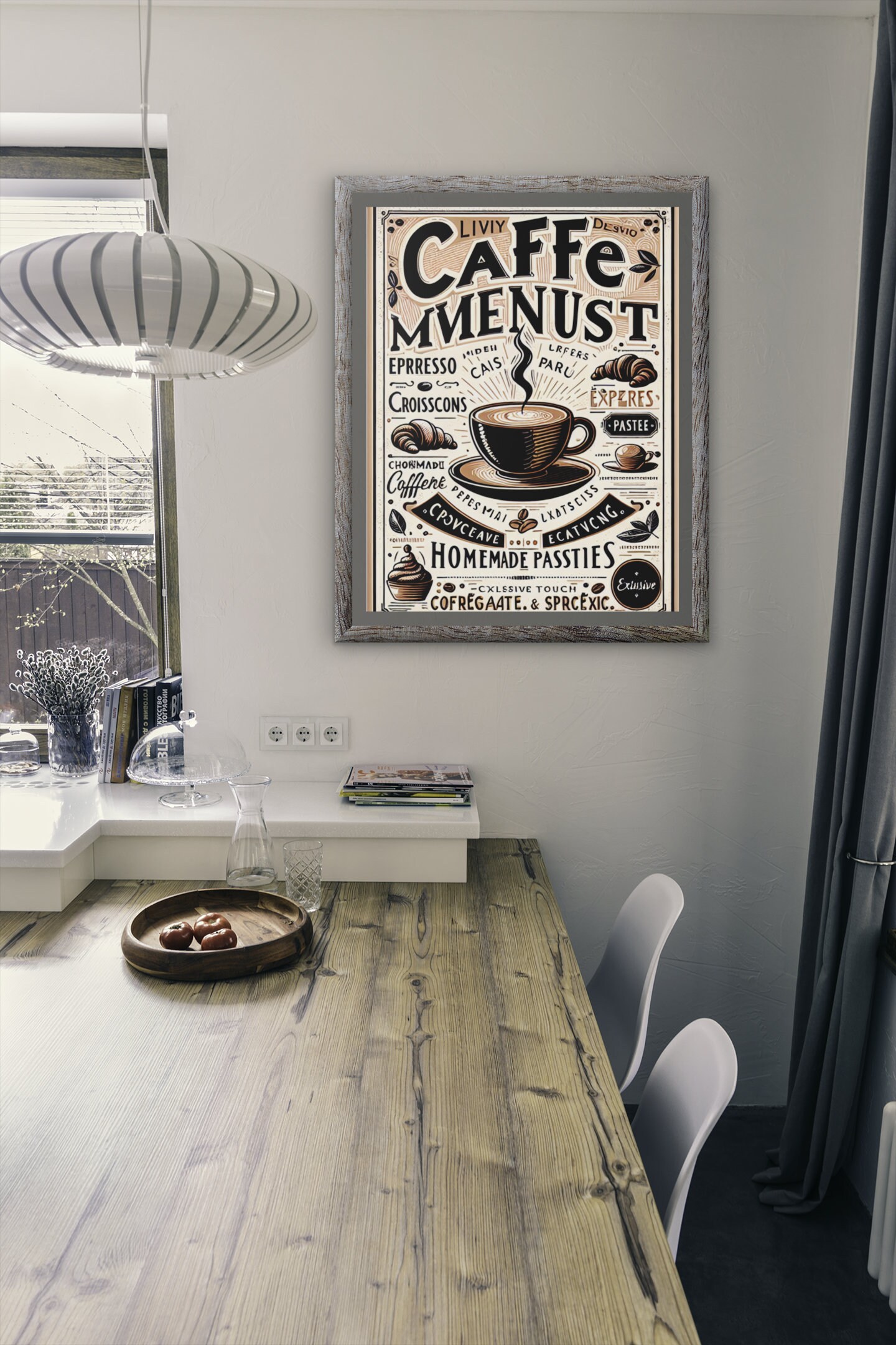 Café Menu Poster Wall Art Printable Décor for Coffee Lovers, Vintage ...