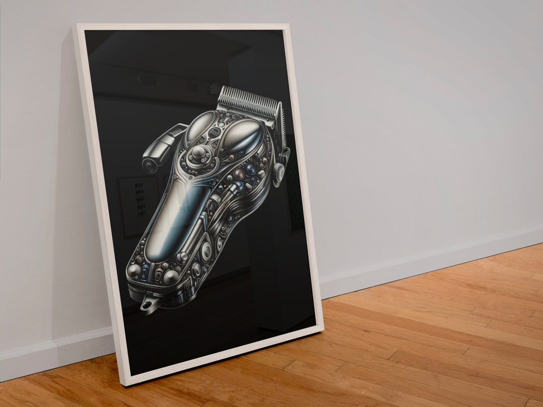 Barber Shop Poster Featuring Barber Clippers, Modern Barber Prints ...
