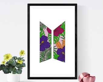 Bts Logo Wall Art - Etsy
