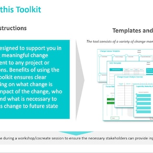 Change Management Toolkit, Templates and Exercises - Etsy