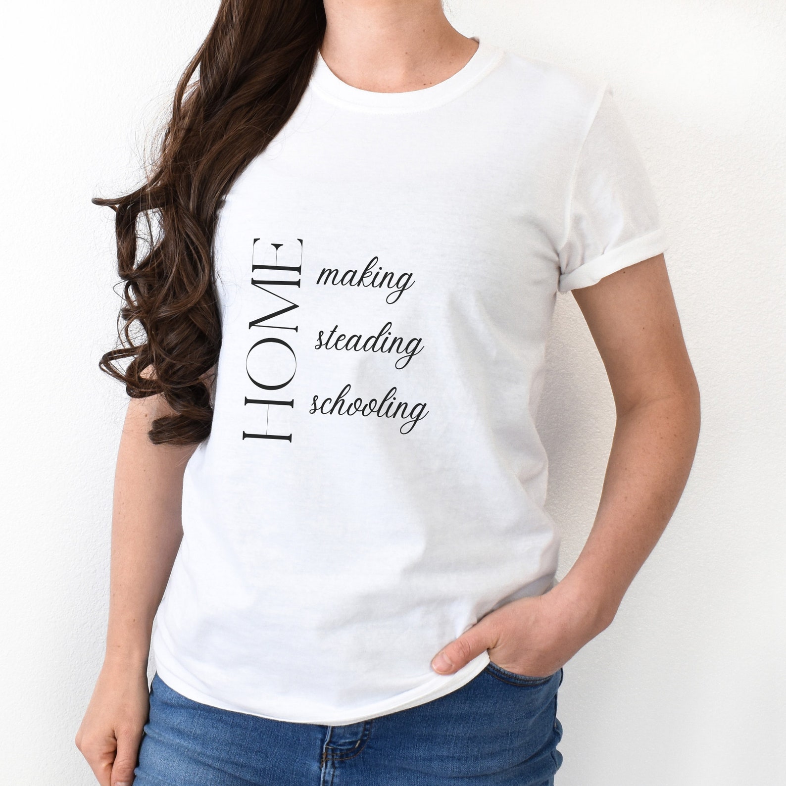 Homesteading Homemaking and Homeschooling T Shirt Homesteader Shirt ...