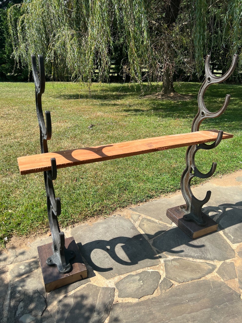 Vintage Cast Iron Pipe Rack Bookshelf - Etsy