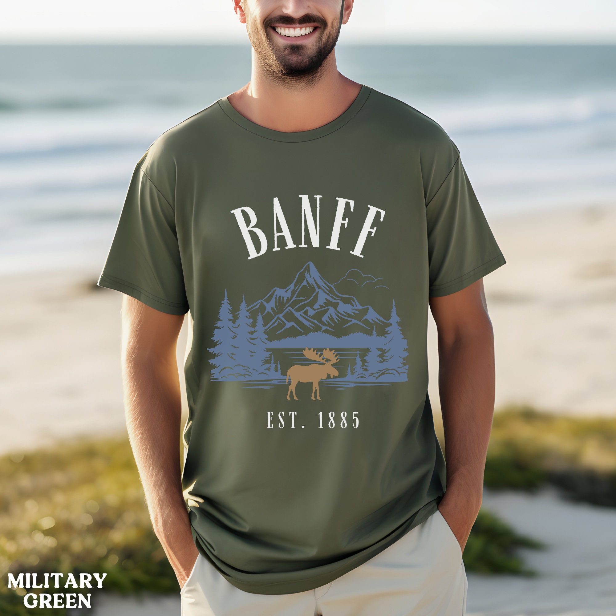 Banff Tshirt National Park T-shirt Canada Sweatshirt Moose Crewneck ...